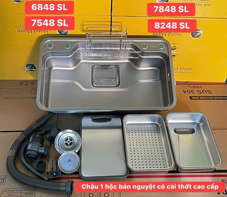 Chậu rửa bát 1 hộc Austar AU-8248-SL (304) - Kitchen Store